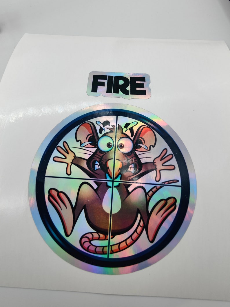 Crosshairs Rat Funny Sticker Labels Decals Stickers - Etsy