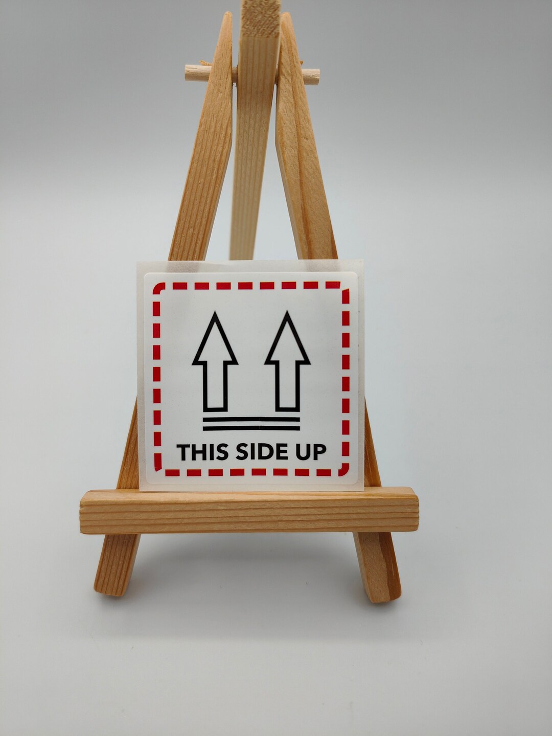 This Side Up, Premium White Satin Gloss Poly, Fragile, Candle Sticker ...