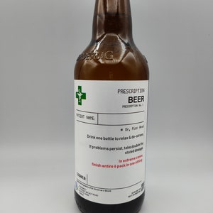 Prescription Beer Bottle Label Sticker, Alcohol, Bottles, Birthday ...