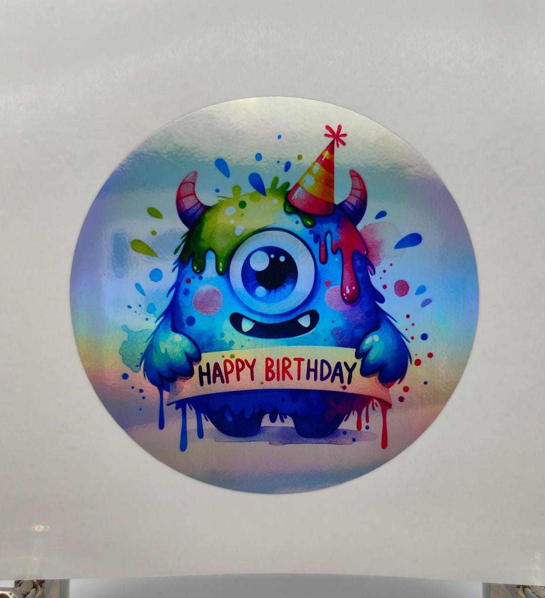 Monster Happy Birthday, Colourful Birthday Stickers Labels, Cute, Funny ...