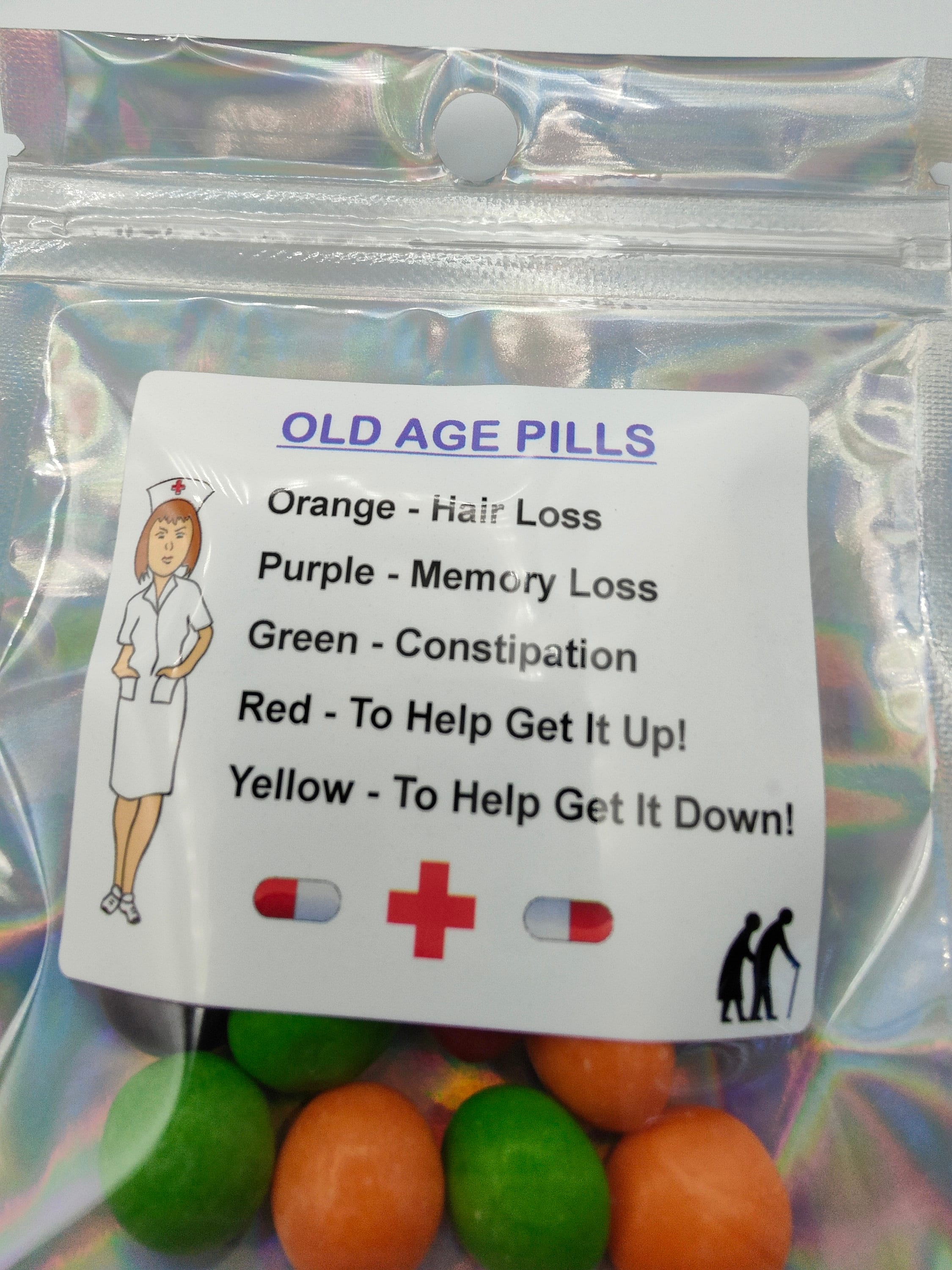 Old Age Fun Practical Joke Pills Sweets Flatulence Bag of - Etsy UK