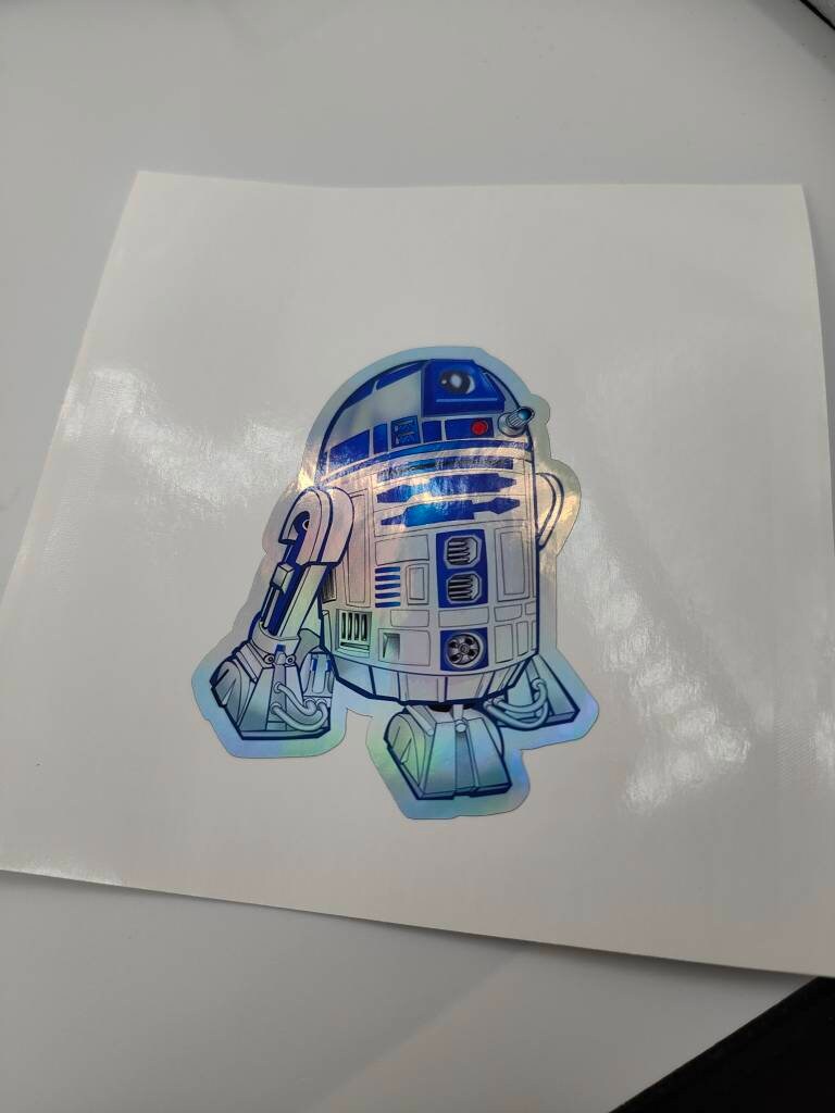 R2D2 Holographic Sticker Star Wars Droid Sticker Labels - Etsy