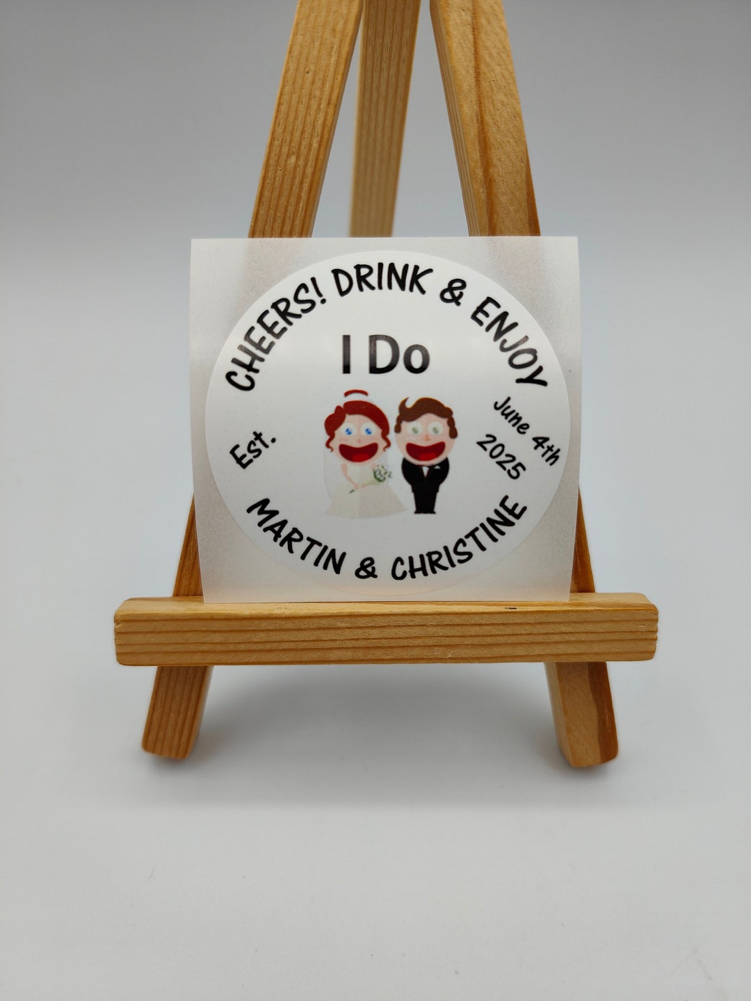 I Do, Wedding Bottle Stickers Labels, Drink Favour, Wedding Booze ...