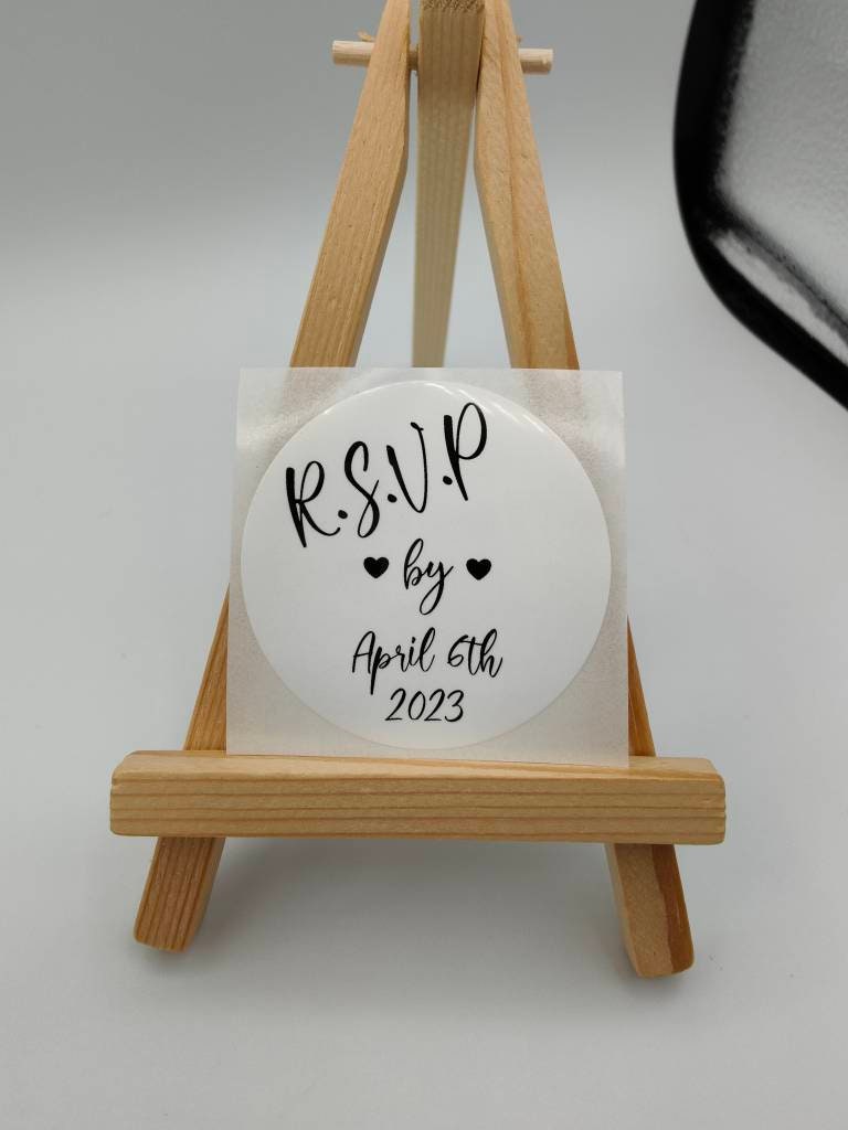 4 Sizes RSVP Wedding Envelope Sticker Seals Reply by Date - Etsy