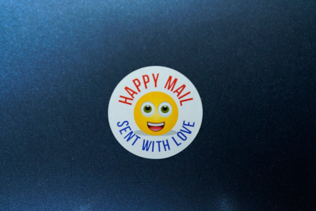 51mm Round Labels, Happy Mail, Package Cosmetic Labels, Matt/gloss ...