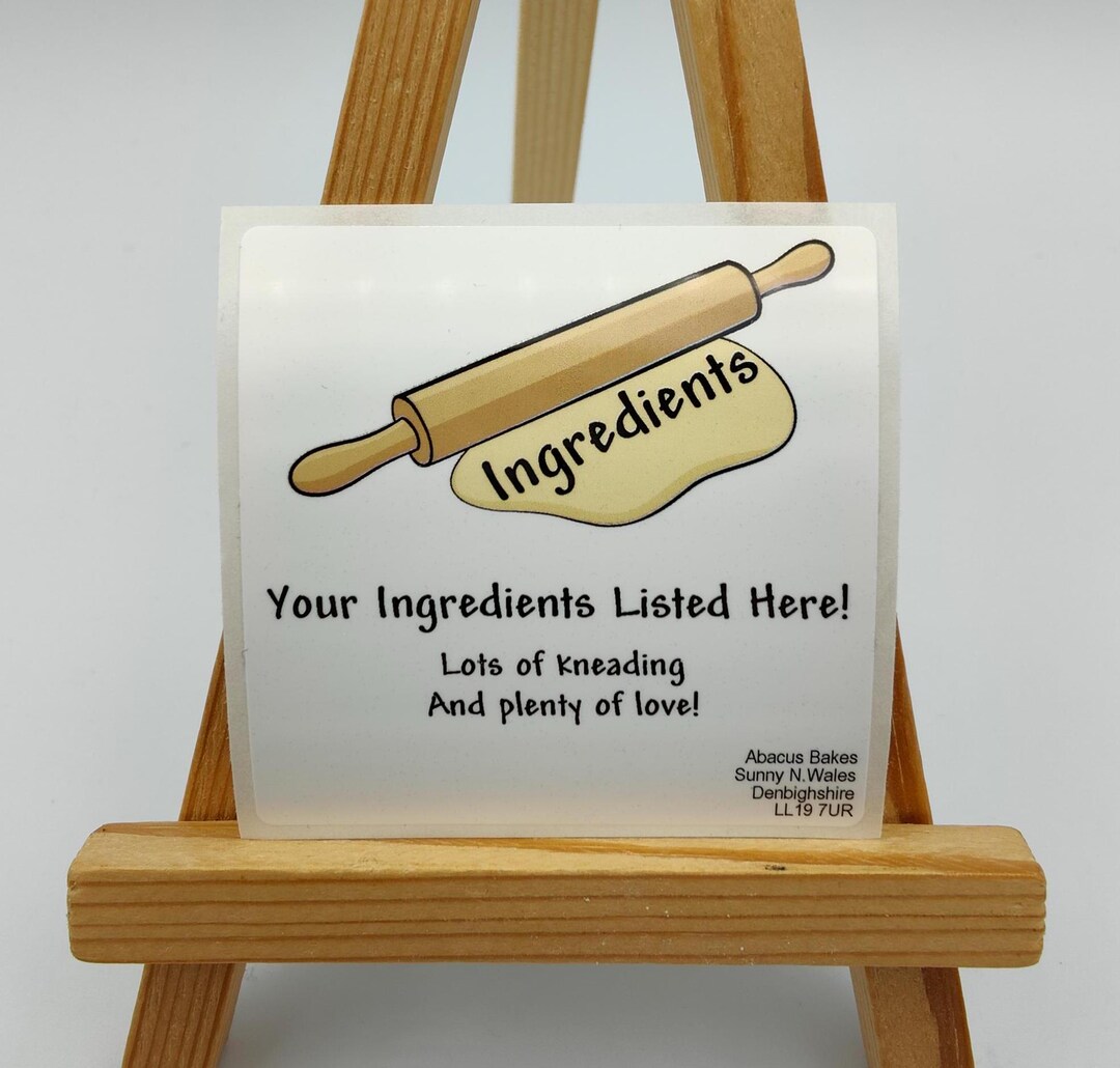 Baking Ingredients Stickers Labels, Promotional Stickers, Packaging ...