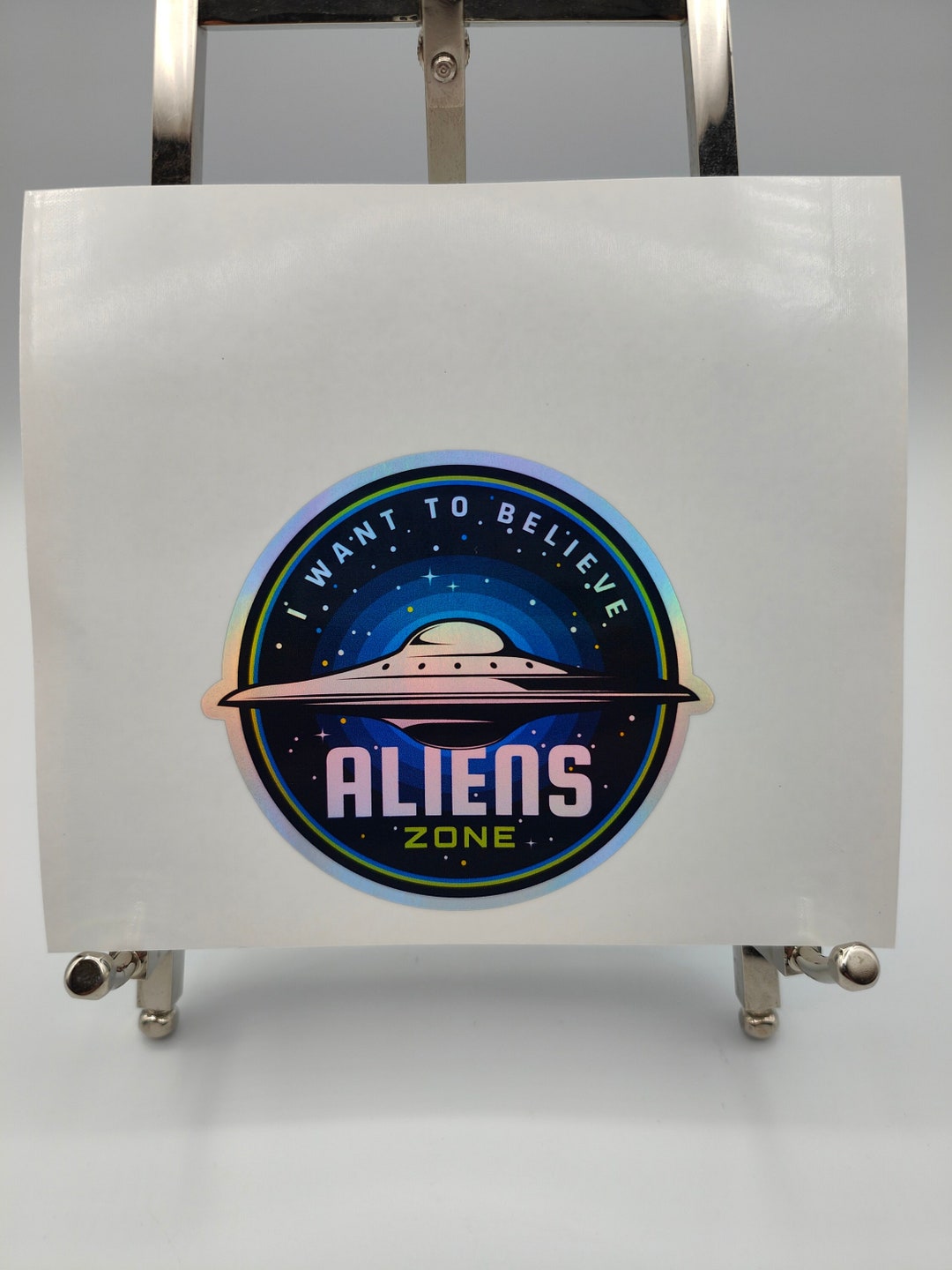 Aliens Zone, Area 51, Holographic, Aliens, Stickers, Decals, Labels ...