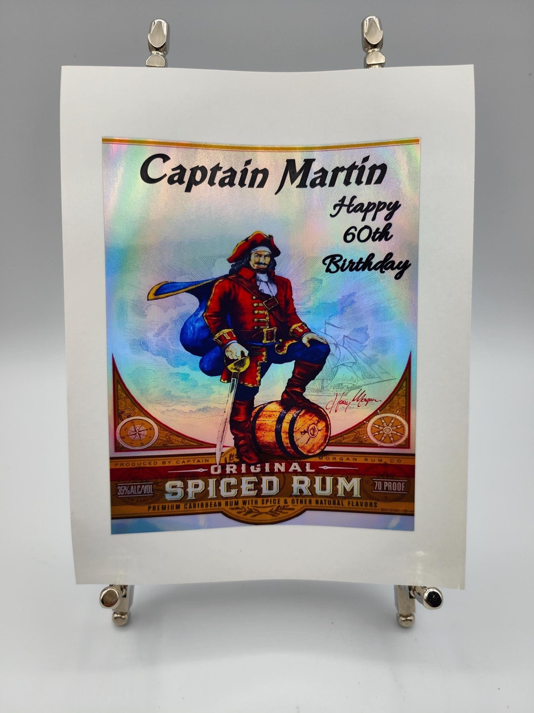 Captain Morgan Personalised Custom Bottle Label, Birthday, Special ...