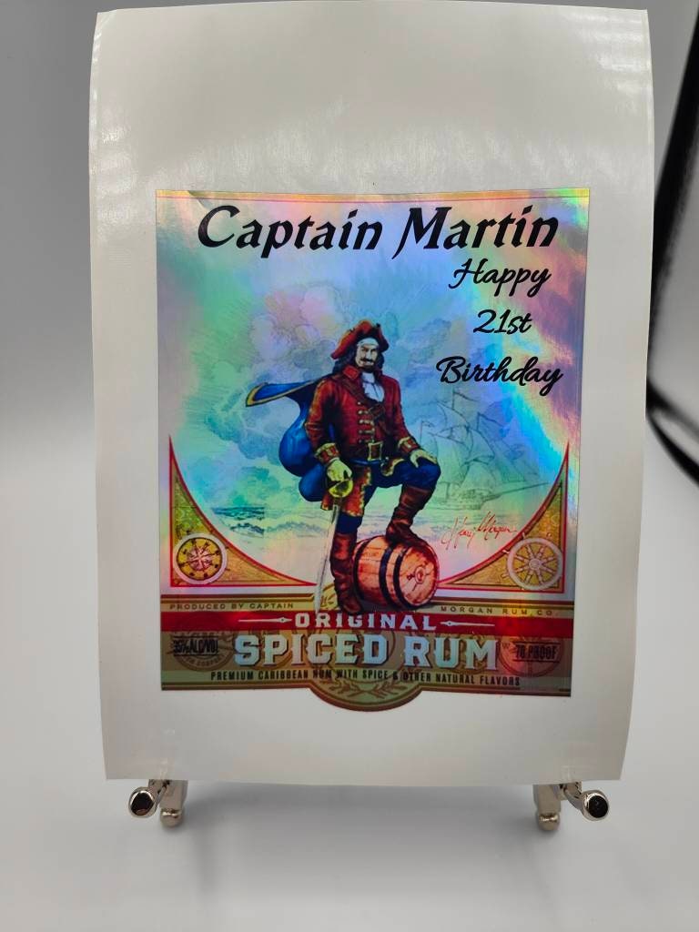 Captain Morgan Personalised Custom Bottle Label Birthday - Etsy