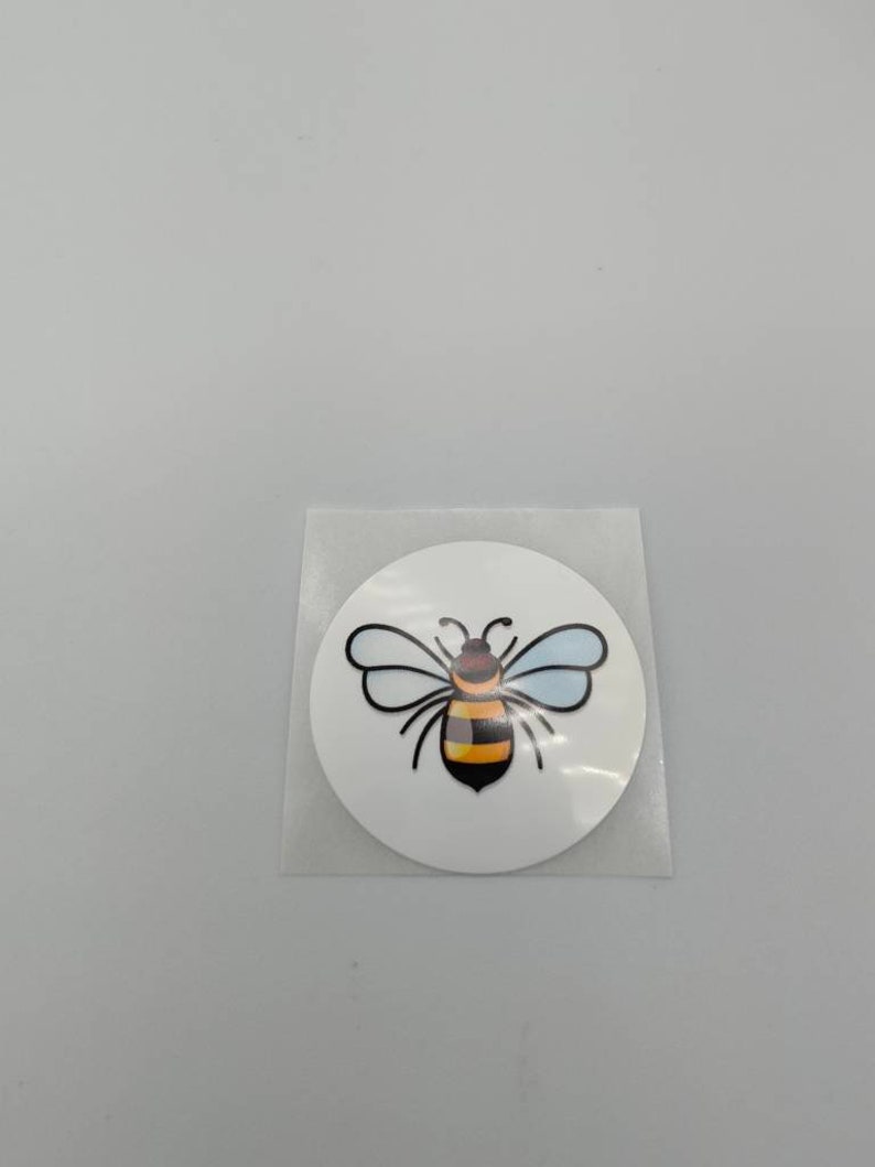 Honey Bee Round Labels Mini Jam Jar Lids Premium Satin - Etsy UK