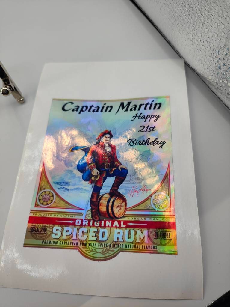 Captain Morgan Personalised Custom Bottle Label Birthday - Etsy