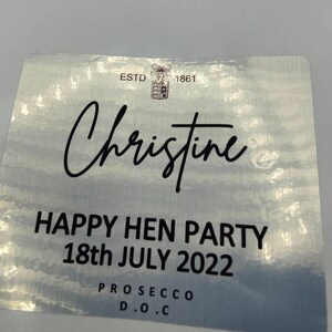 Freixenet Magnum Label, Silver Brushed Gloss, Wine Prosecco Bottle ...