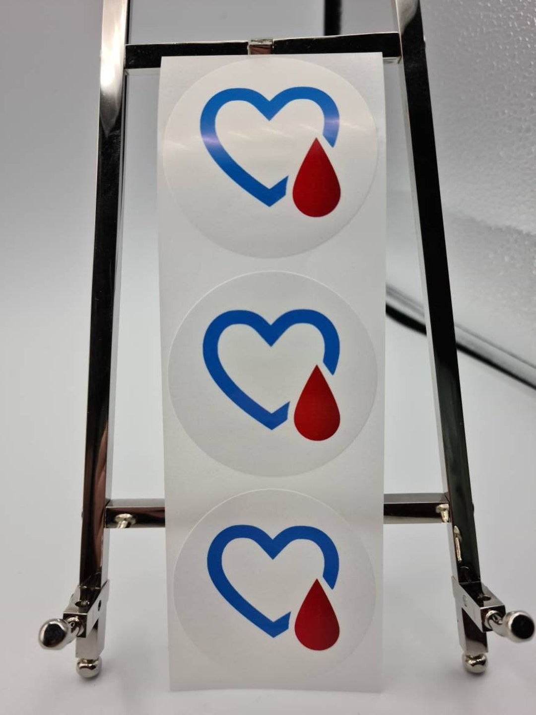 5 Sizes, World Heart Day Stickers Labels, Premium Gloss White, Health ...