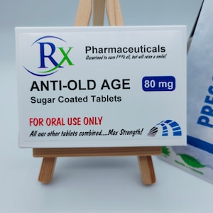 Joke Anti Old Age Pills, Tablet Box, Prank, Funny Gift, Sweets, Novelty ...