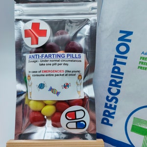 Joke Anti-farting Pills, Funny Gift, Sweets, Novelty, Cheeky Rude Gifts ...