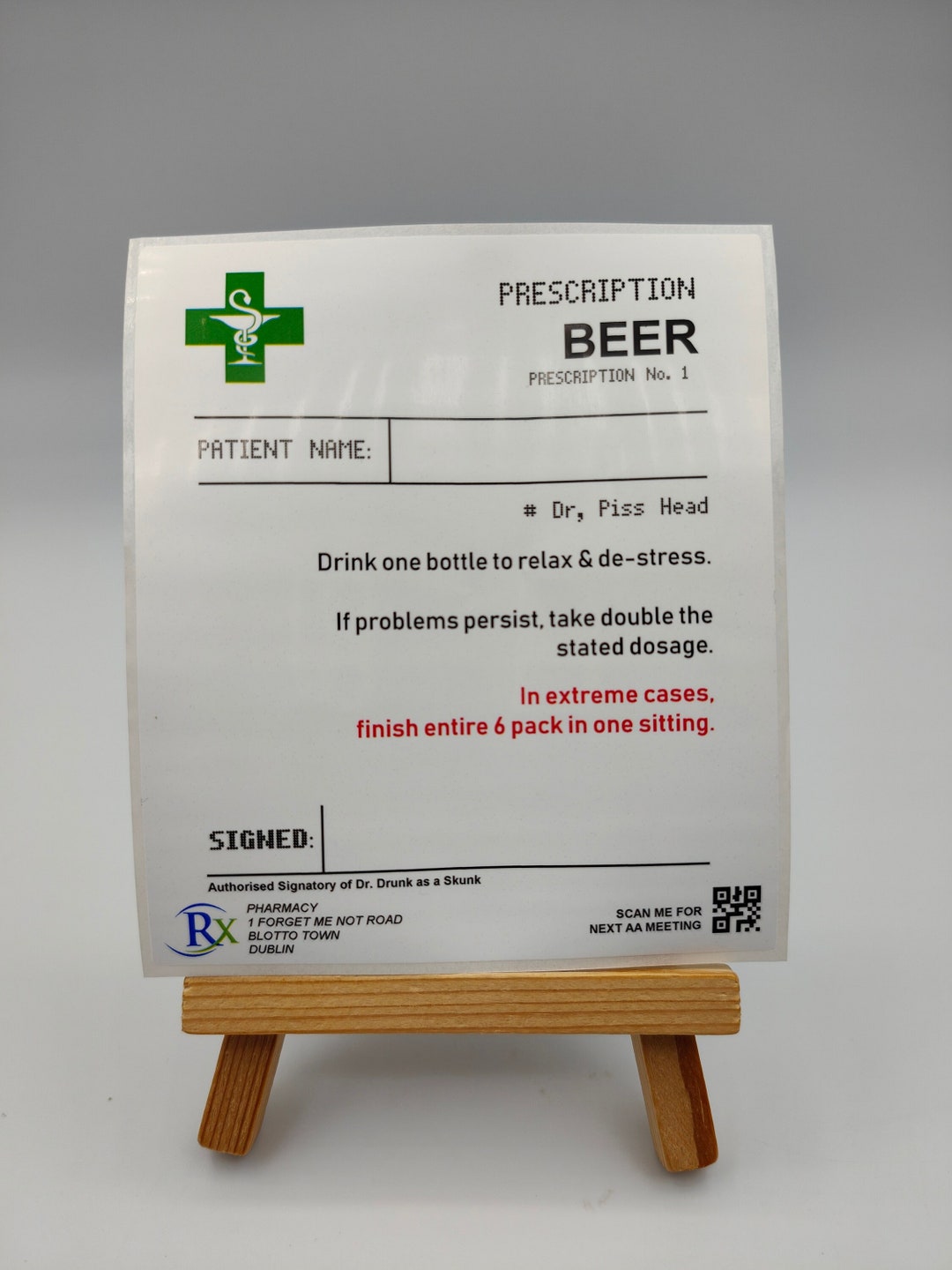 Prescription Beer Bottle Label Sticker, Alcohol, Bottles, Birthday ...
