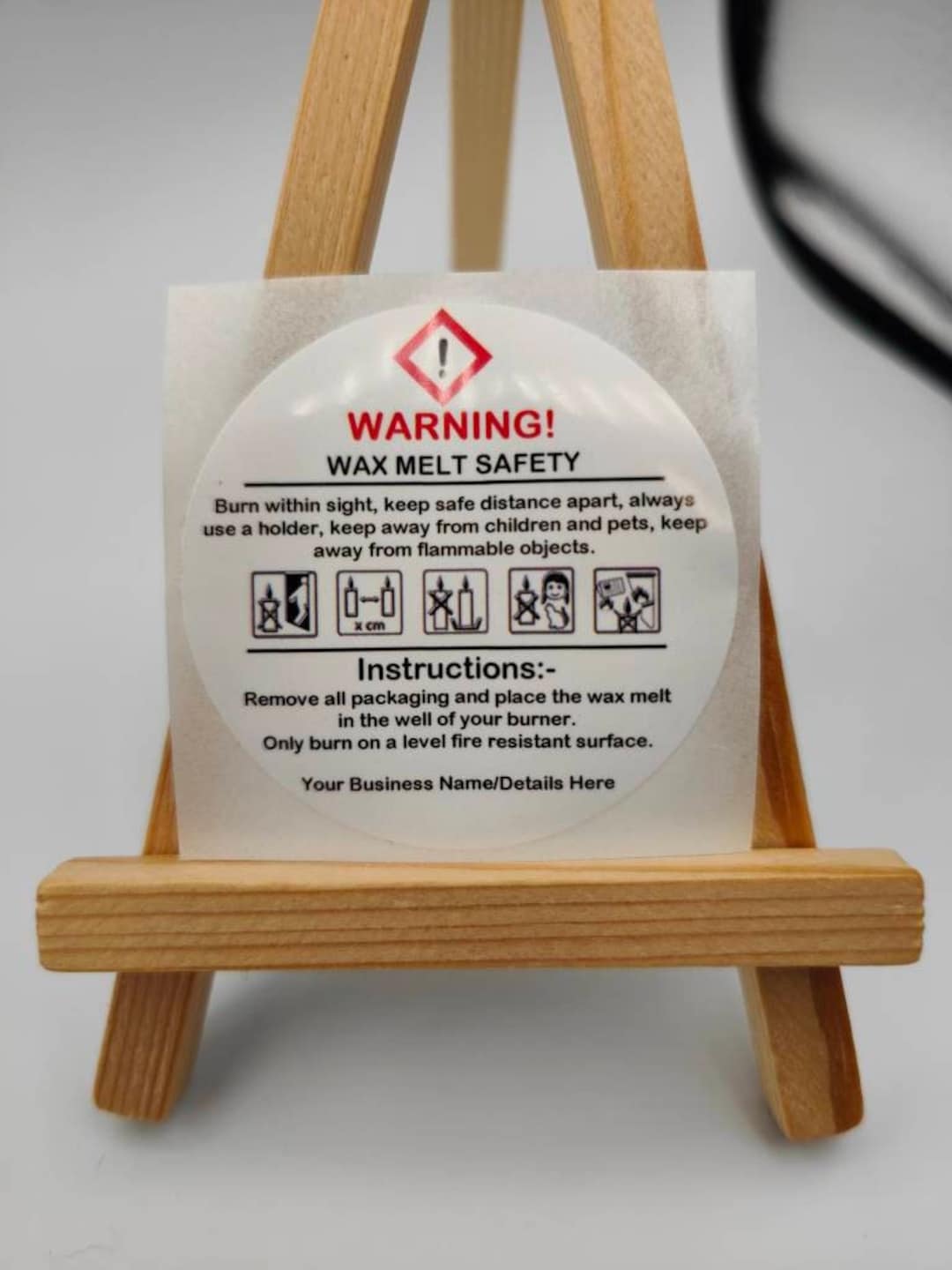 Candle CLP Warning Stickers Labels, Box Packaging Product Stickers ...