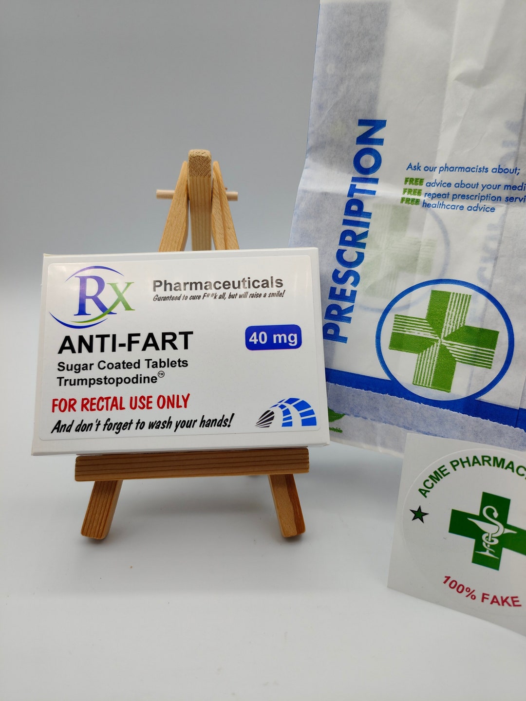 Personalisable Anti Fart, Novelty Tablet Pills Box, Prank, Funny Gift ...