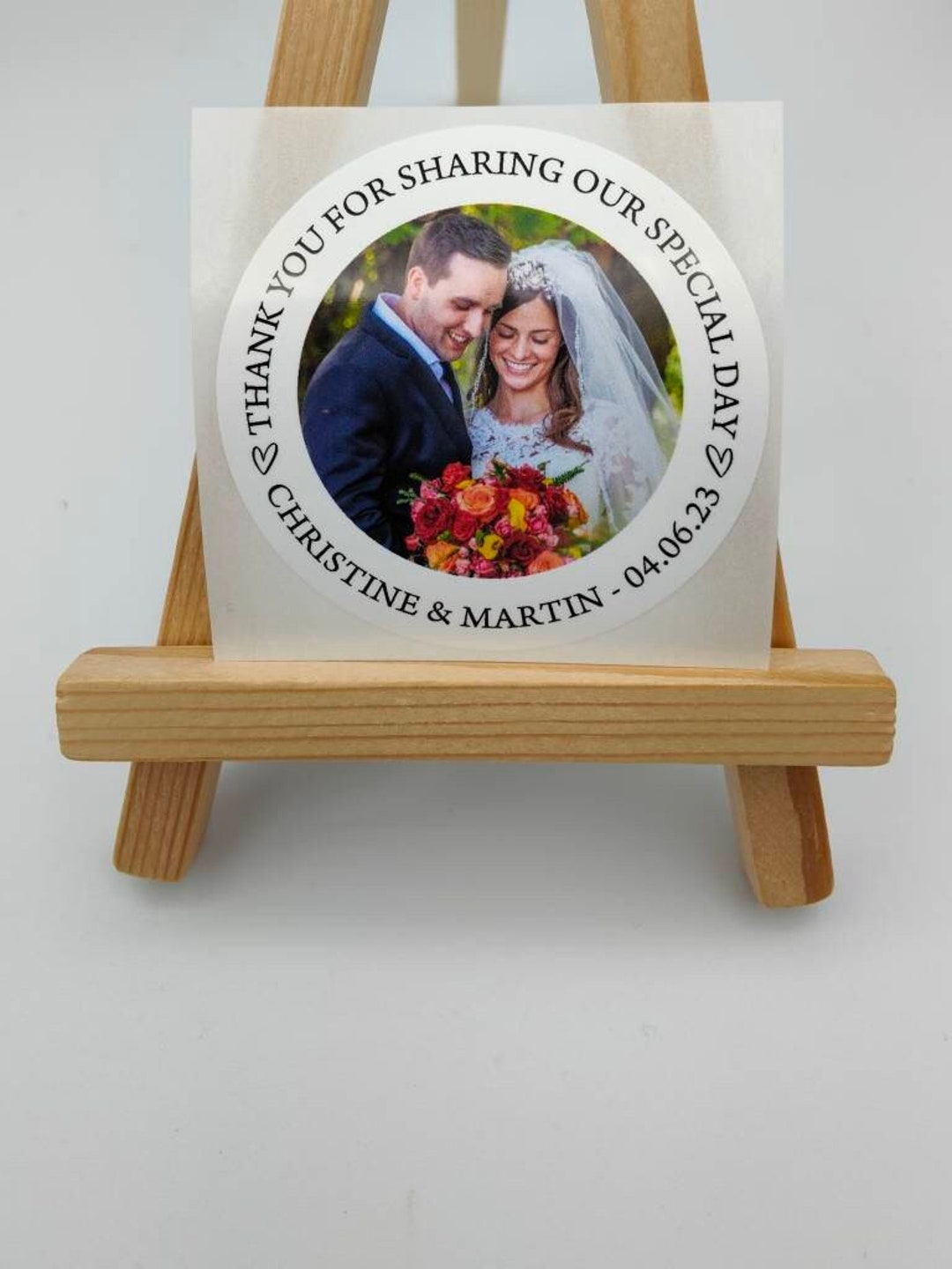 Personalised Photo Stickers Labels, Wedding Stickers, Photo Labels ...