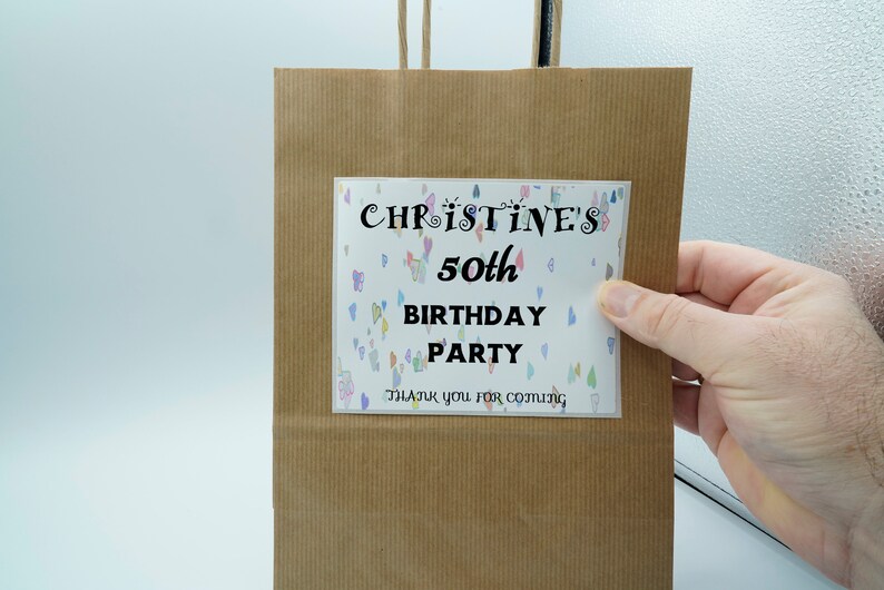 Personalised Birthday Party Labels, Party Bag Labels Stickers, Happy ...