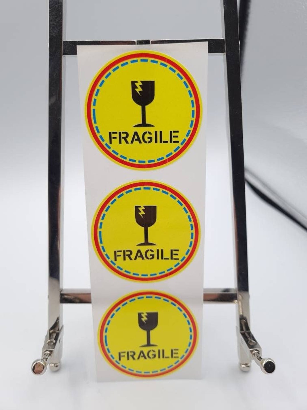 3 Sizes Premium Gloss White, Fragile Glass Labels, Special Delivery ...