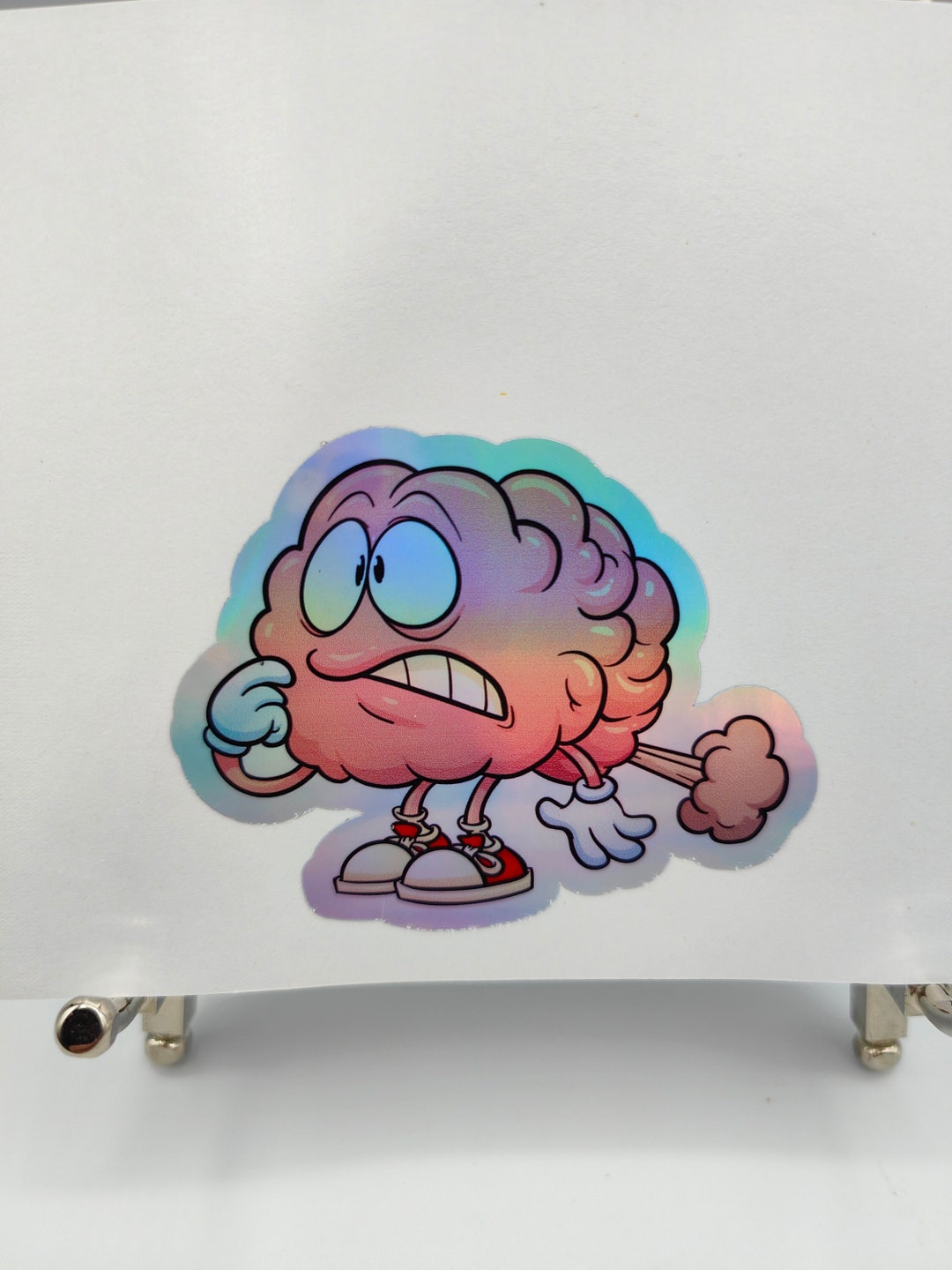 Brain Fart Sticker, Label, Funny Stickers, Joke Stickers, Silver ...