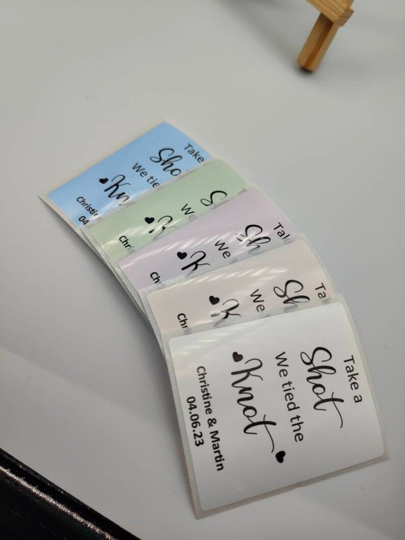 Take A Shot We Tied the Knot, Custom, Personalised Wedding Label ...