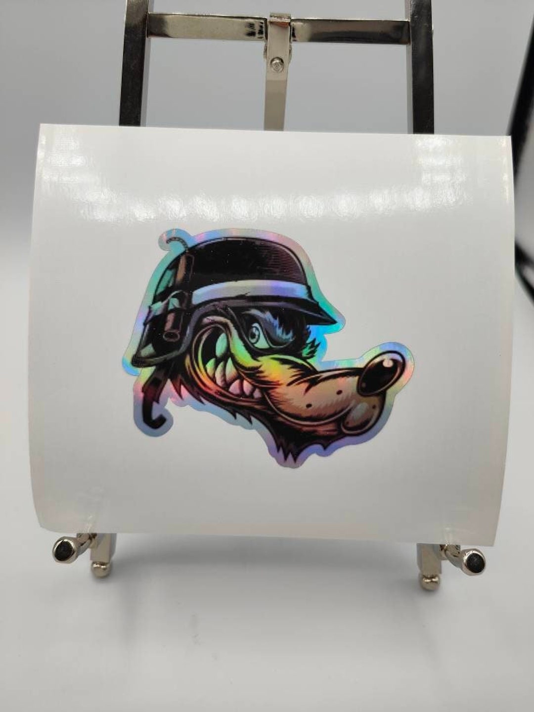 Biker Wolf, Children's Sticker, Hells Angles, Funny Decals, Big Bad ...