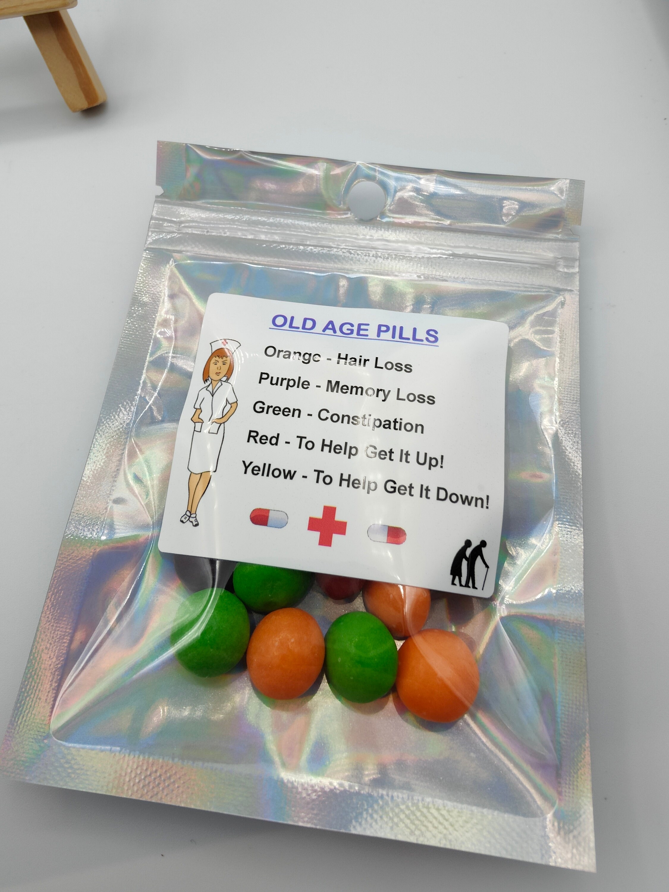 Old Age Fun Practical Joke Pills Sweets Flatulence Bag of - Etsy UK
