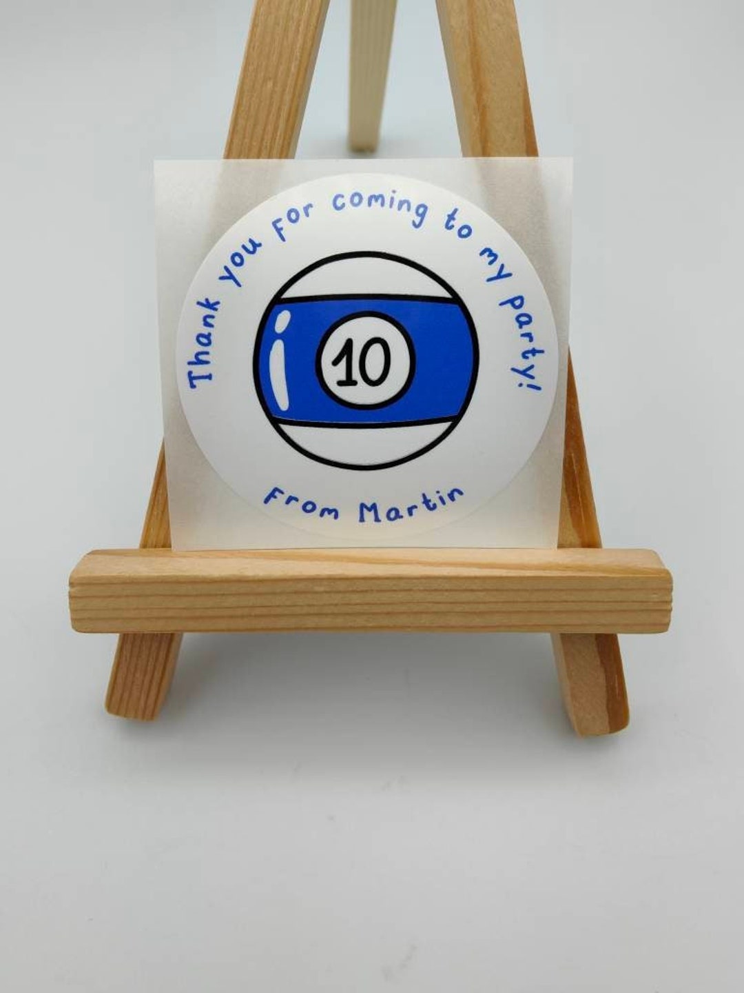 Pool Ball, Birthday Party Birthday Labels Stickers, Gift Bag ...