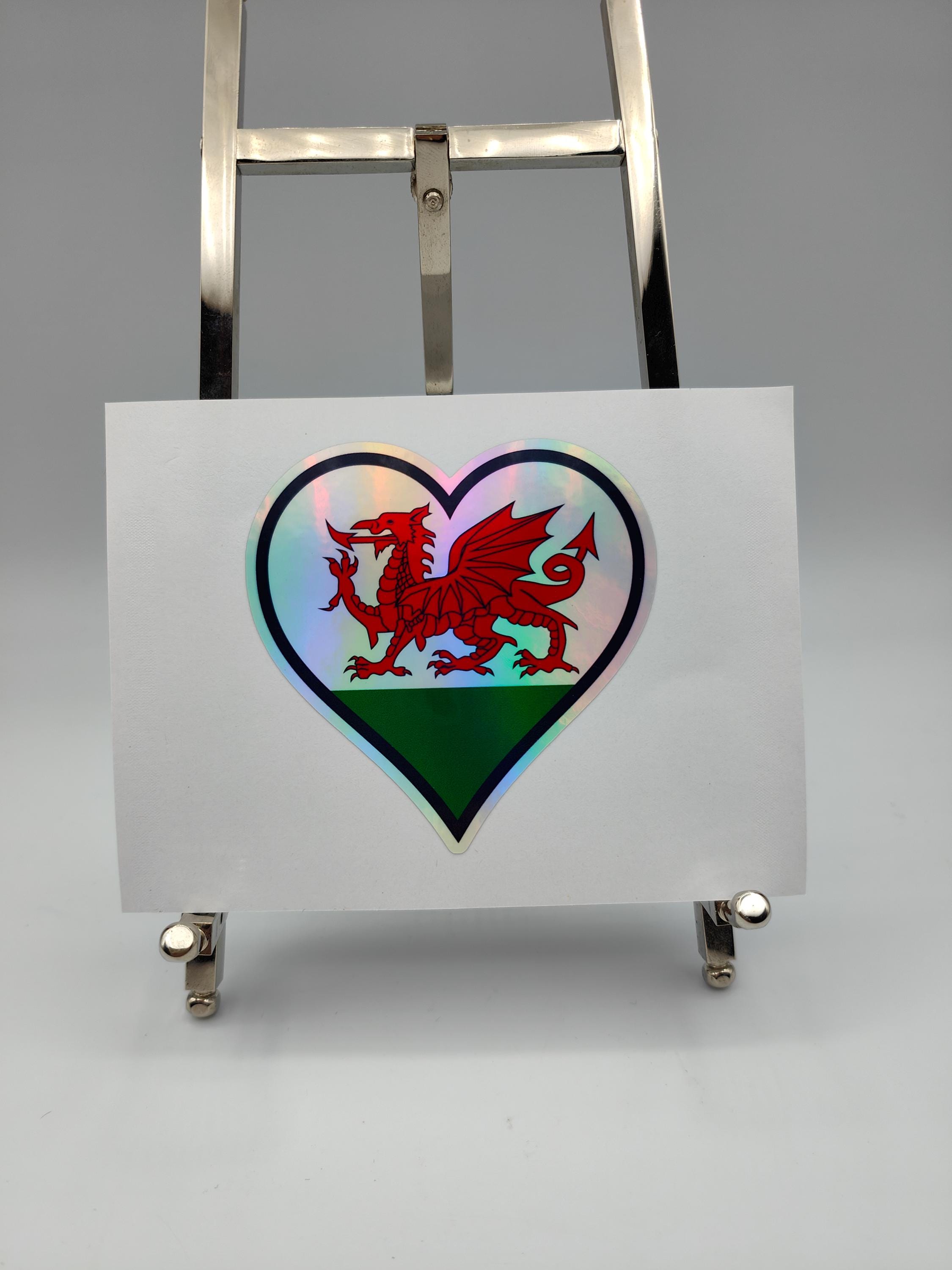 Welsh Dragon Heart, Symbol of Wales, Dragon Heart, Holographic, Fairy ...