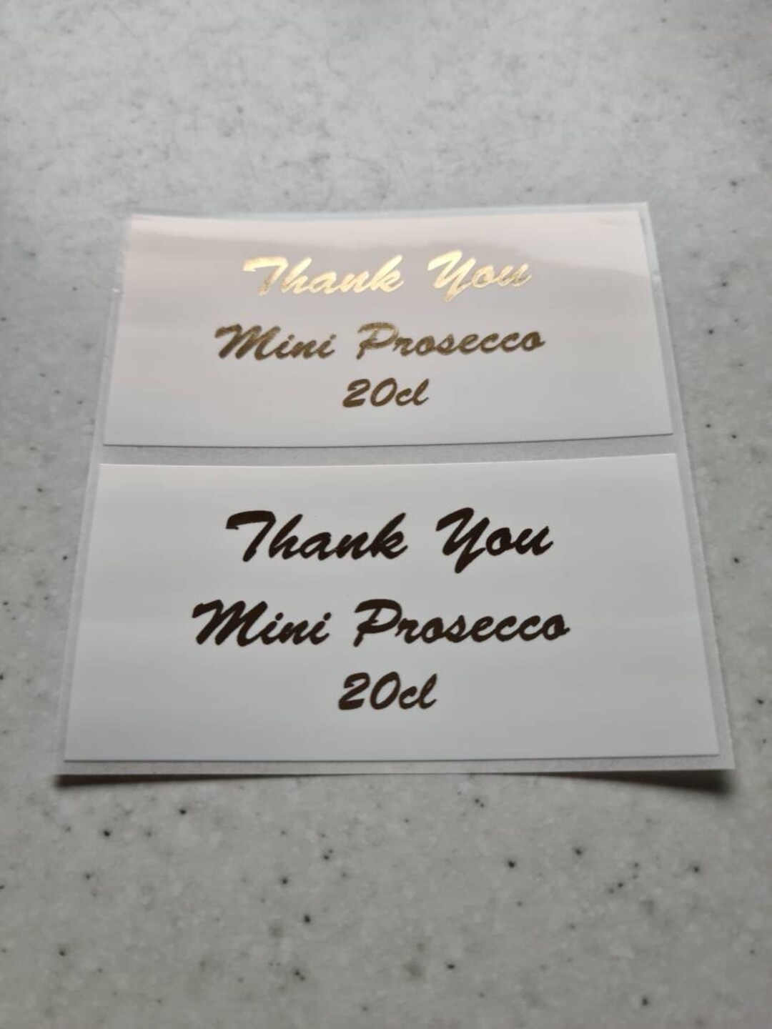 Mini Prosecco Bottle Labels, Stickers, Custom, White, Rectangle Label ...