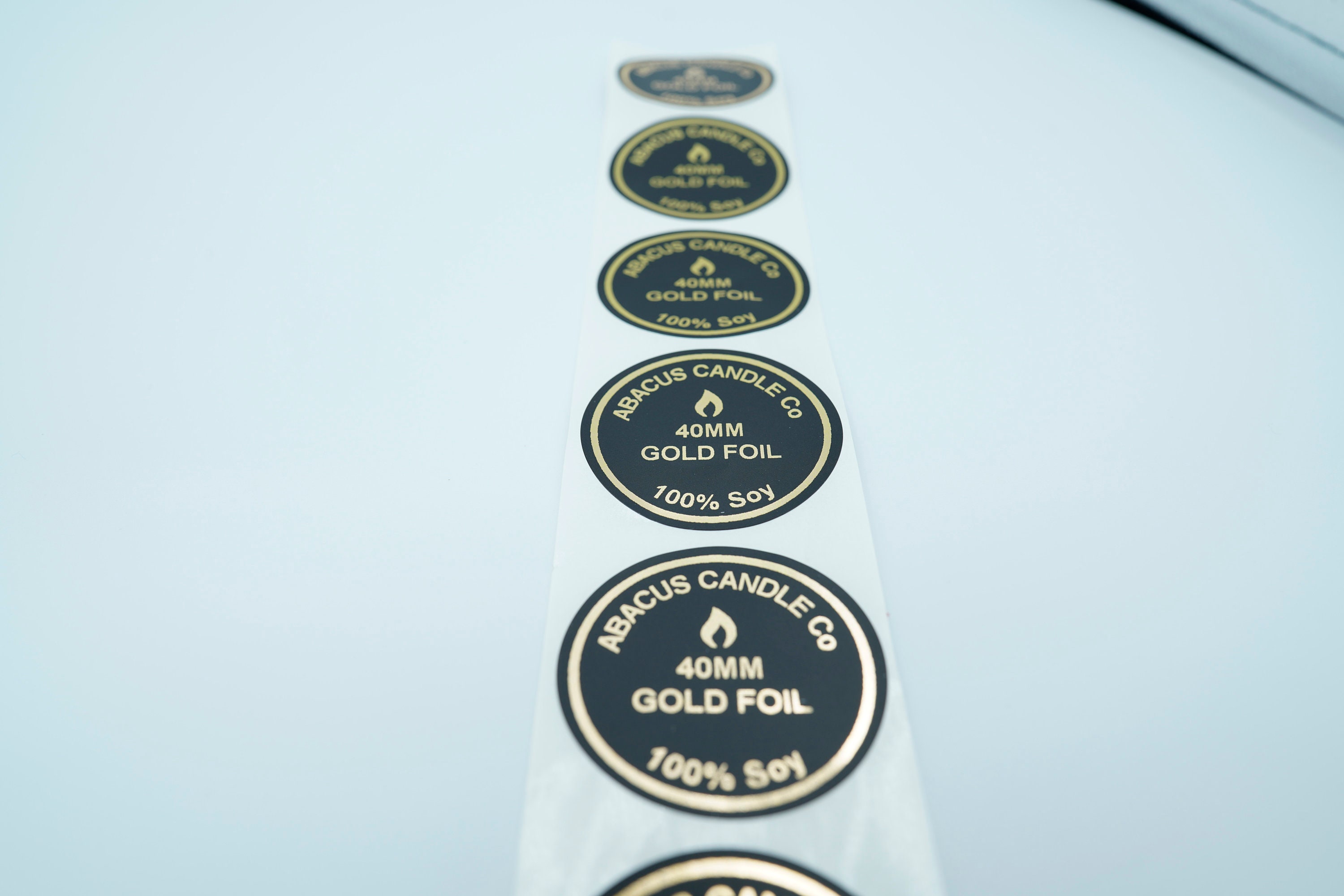 4 Sizes Round Matt Black Vinyl Custom Foiled Candle Sticker - Etsy