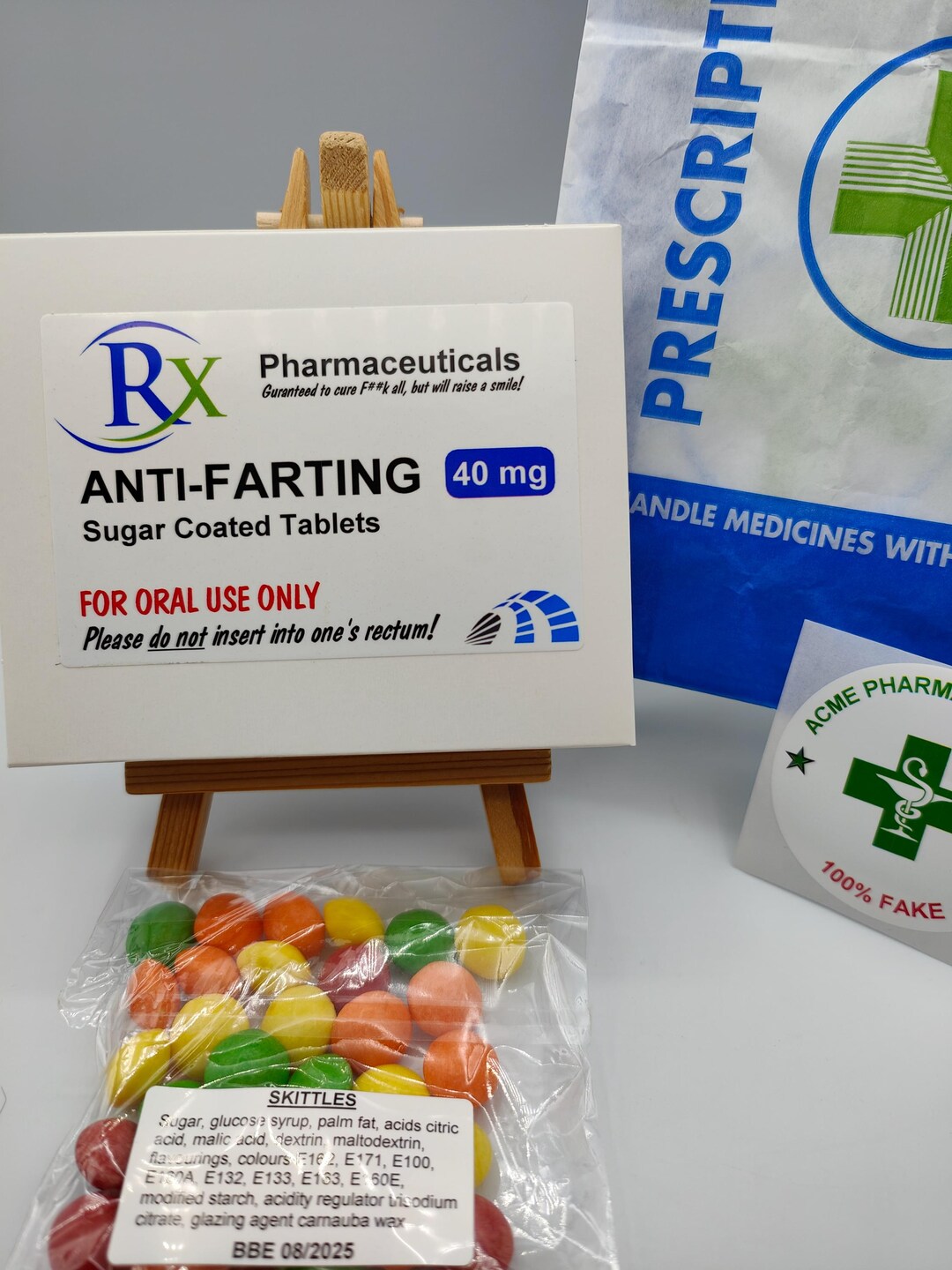Joke Anti Farting Pills, Tablet Box, Prank, Funny Gift, Sweets, Novelty ...