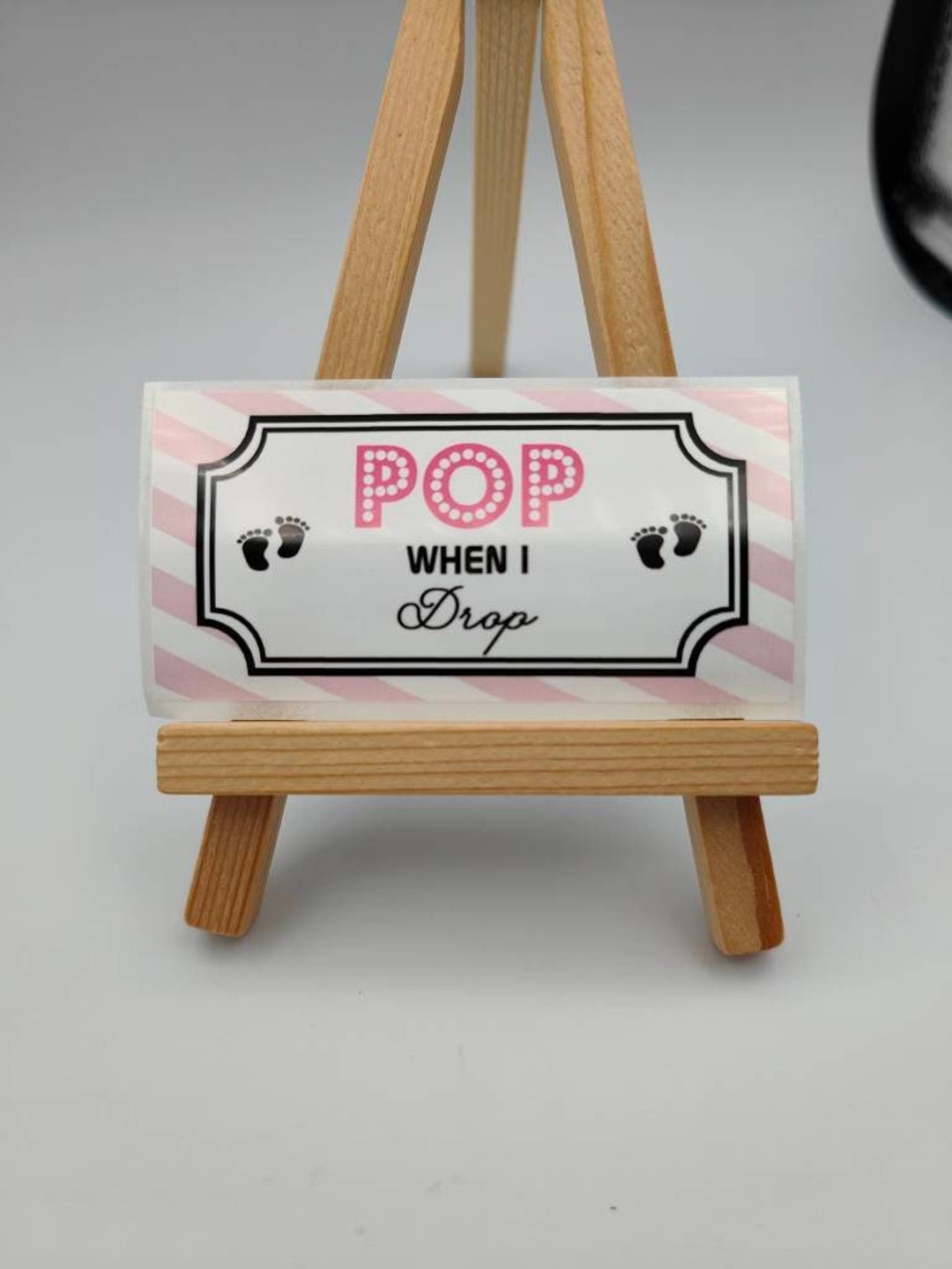 Pop When I Drop, Baby Shower Sticker Labels, Favors, Mini Champagne ...