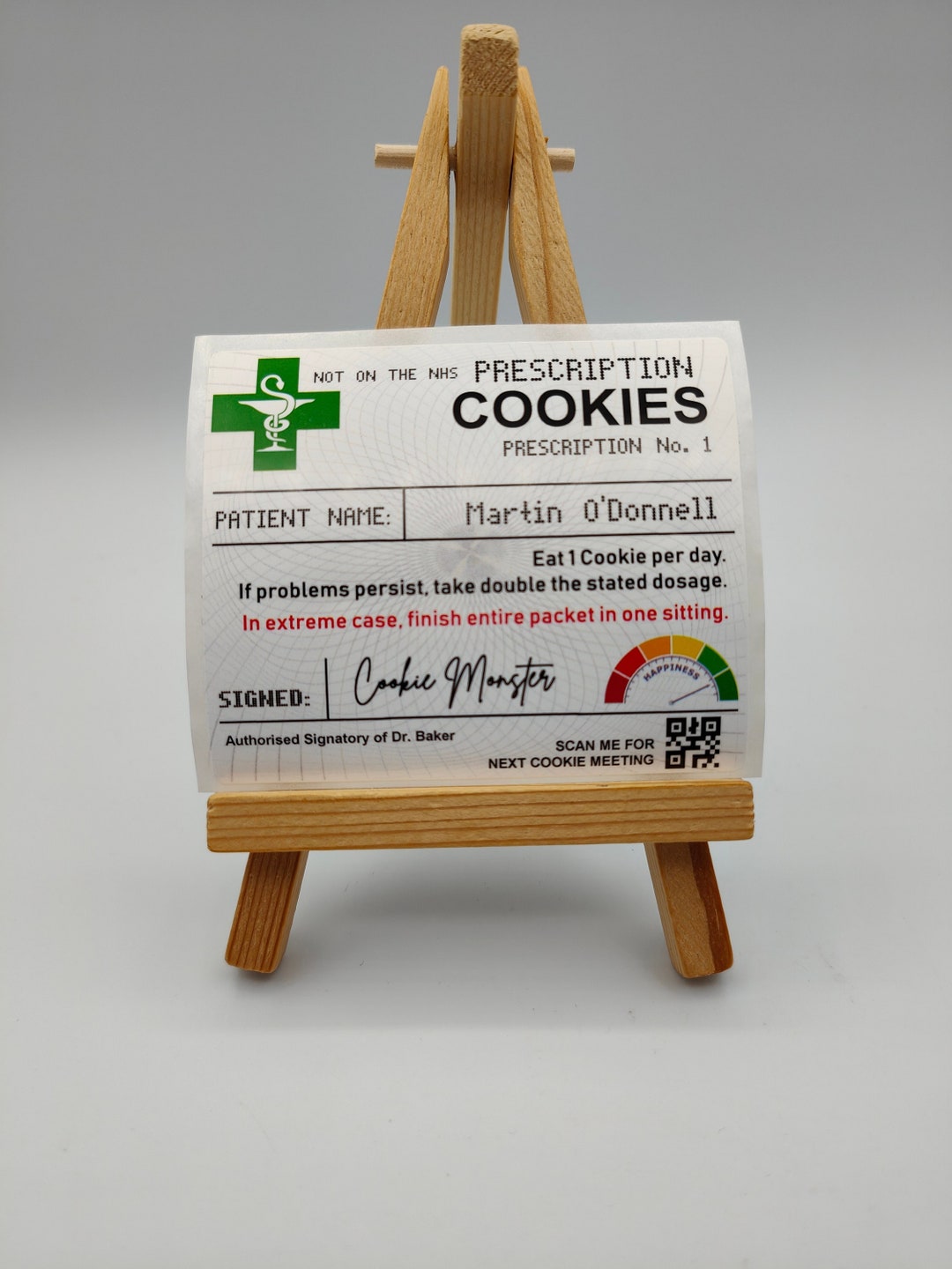 Personalised Cookies Prescription Label Stickers, Sweets, Pharmacy, Get ...