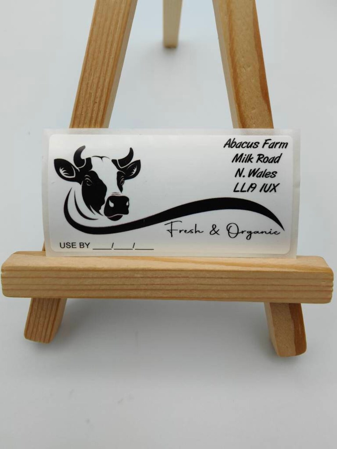 Cow Farm Milk, Stickers Labels, White Premium Satin Gloss, Dairy ...