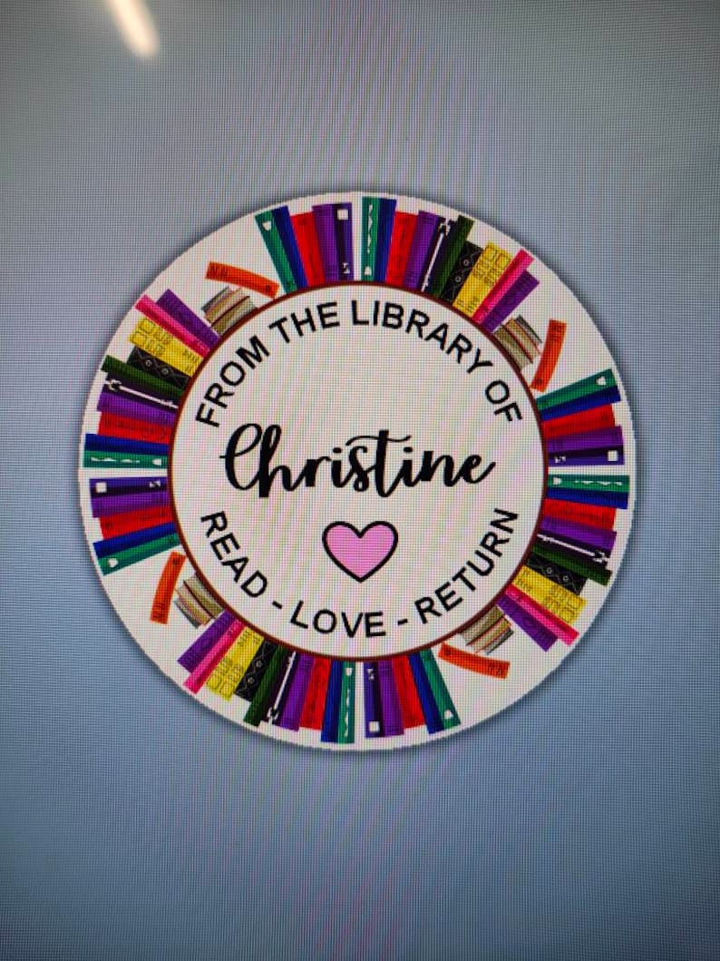 Library Books Labels Stickers, Custom, White Premium Satin Gloss Poly ...