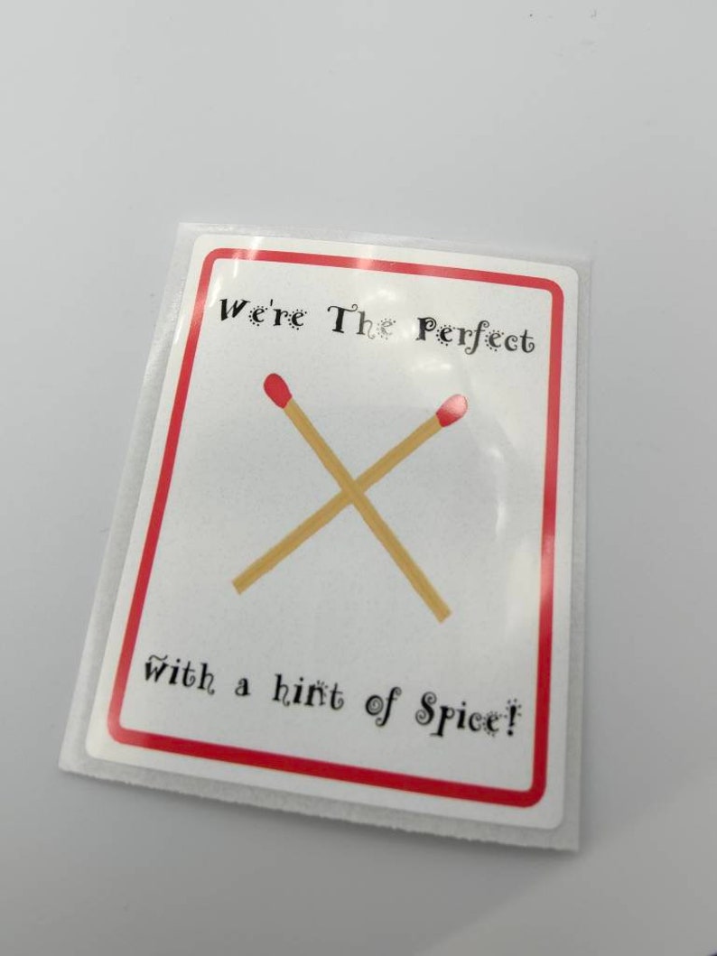 60mm X 50mm Were the Perfect Match, Funny Candle Labels, Romantic ...