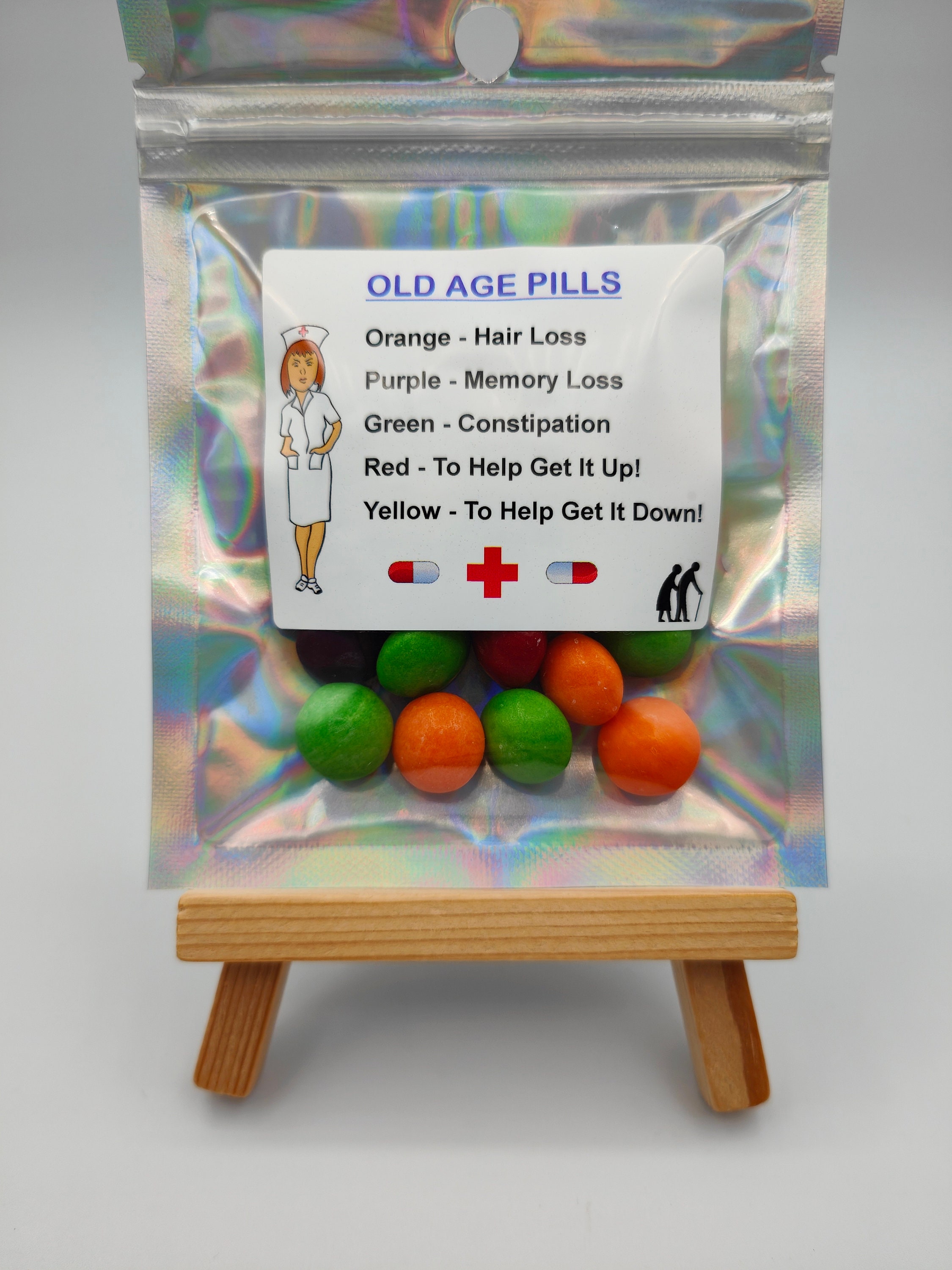 Old Age Fun Practical Joke Pills Sweets Flatulence Bag of - Etsy UK