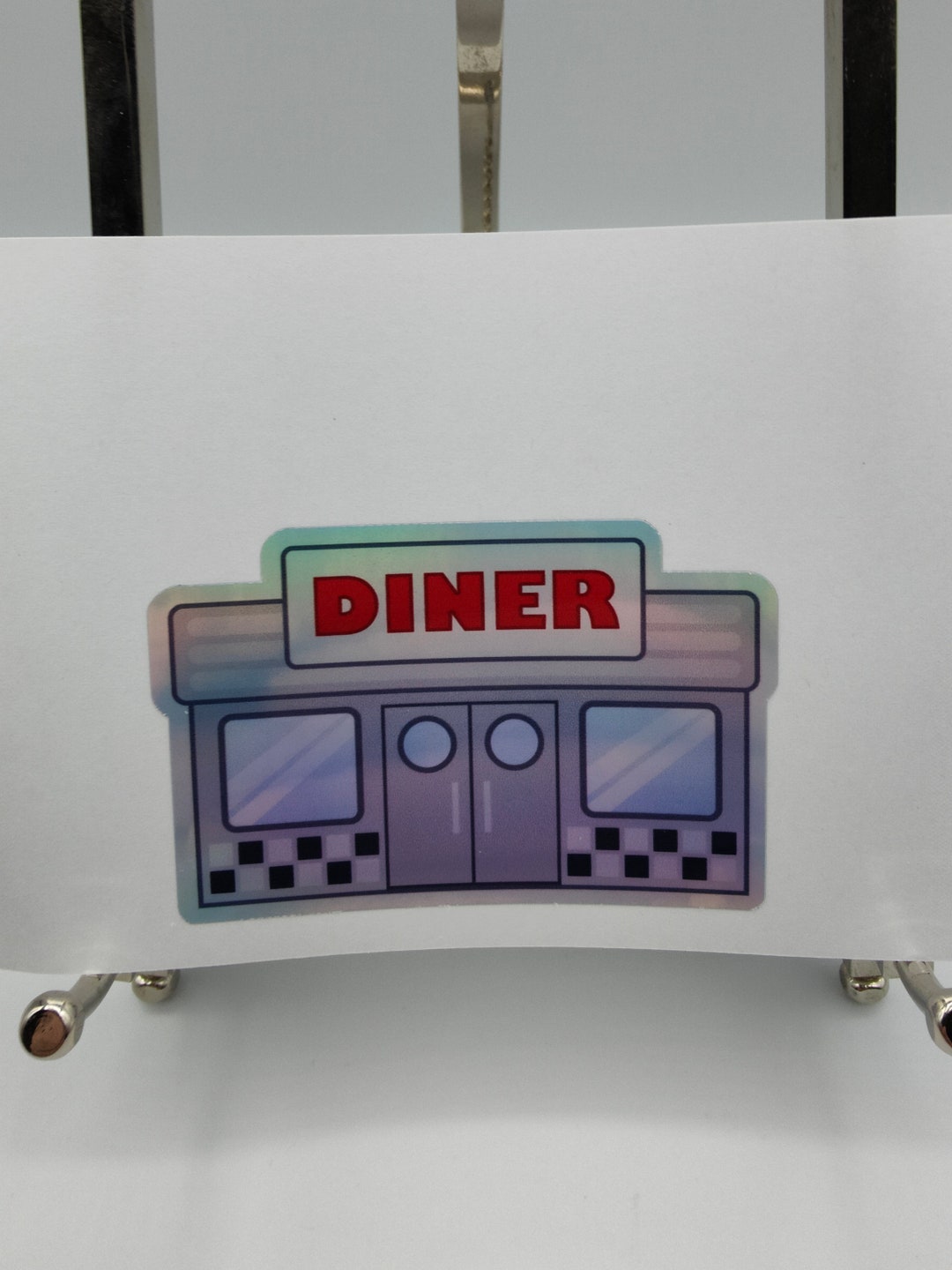 Retro American Diner, Fast Food, Milkshakes, Holographic Sticker ...