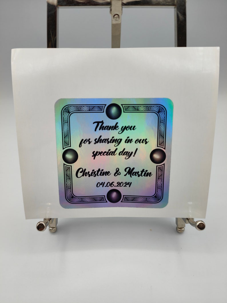 Retro Wedding Event Stickers Labels Holographic Sticker - Etsy