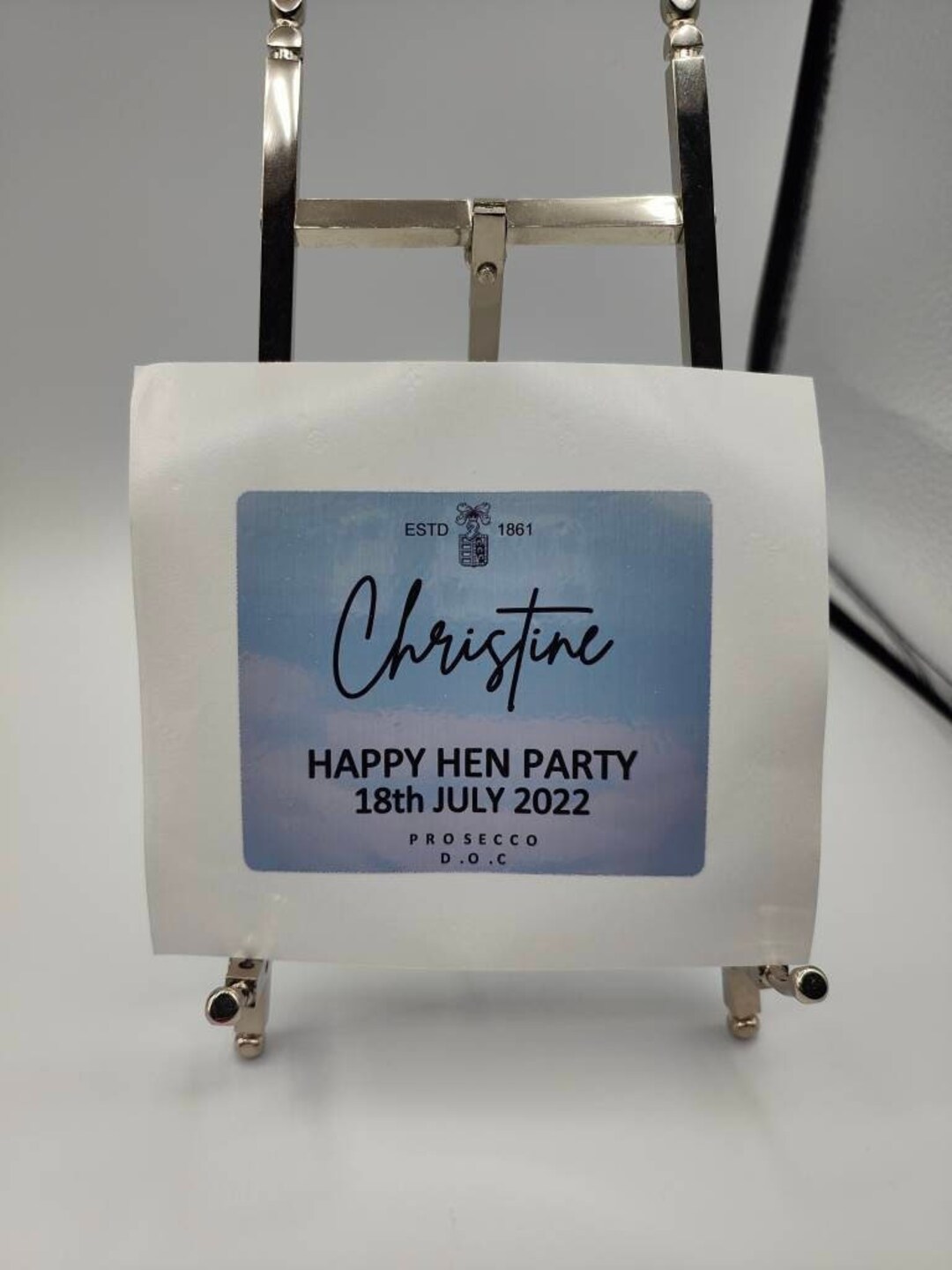 Freixenet Magnum Label, Silver Brushed Gloss, Wine Prosecco Bottle ...