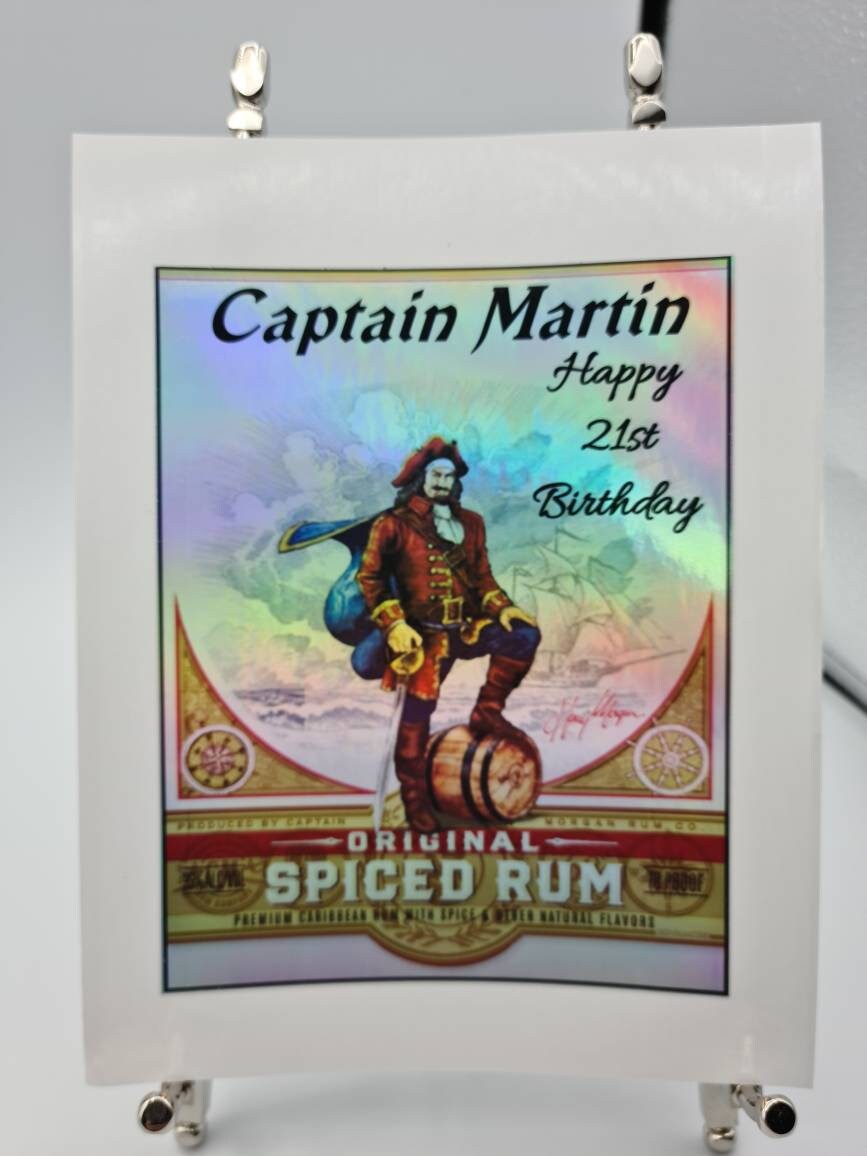Captain Morgan Personalised Custom Bottle Label Birthday - Etsy