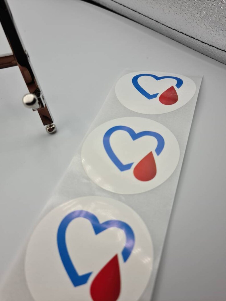 5 Sizes, World Heart Day Stickers Labels, Premium Gloss White, Health ...