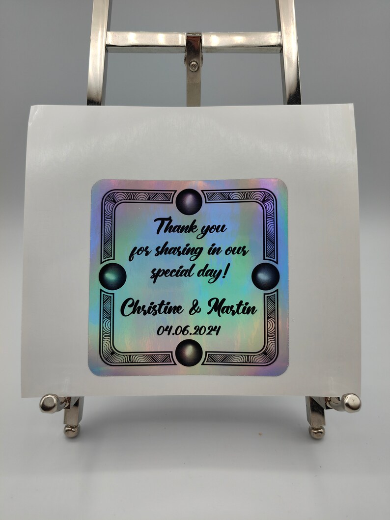 Retro Wedding Event Stickers Labels, Holographic Sticker, Bottle Labels ...
