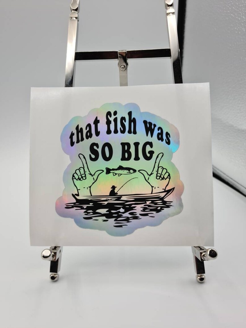 Big Fish Holographic Sticker Fisherman Fishing Tackle Box - Etsy