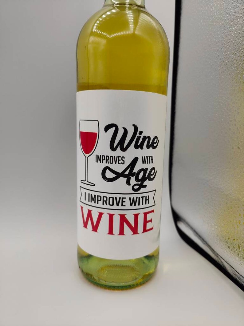 Funny Wine Labels Stickers, Gift Wine Bottle White Labels for Gifting ...
