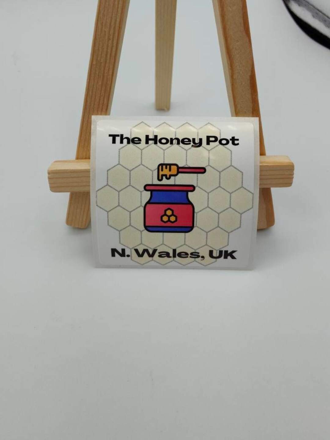 Honey Bee Farm Stickers, White Premium Satin Gloss Poly, Packaging ...