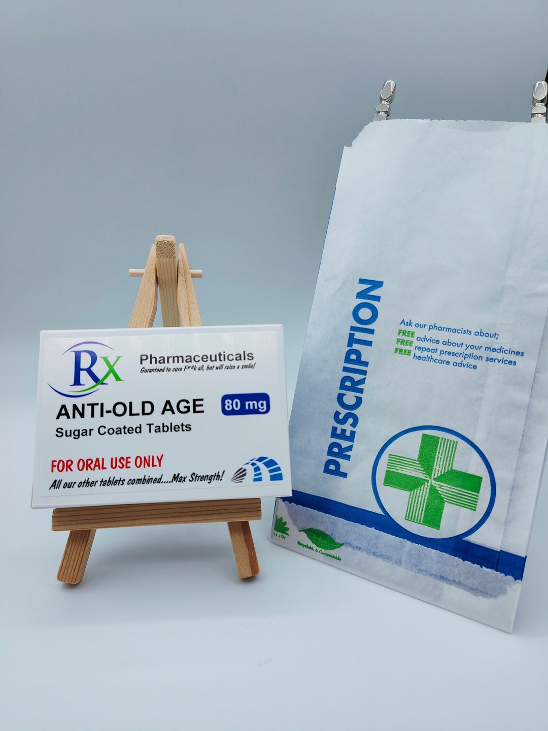 Joke Anti Old Age Pills, Tablet Box, Prank, Funny Gift, Sweets, Novelty ...